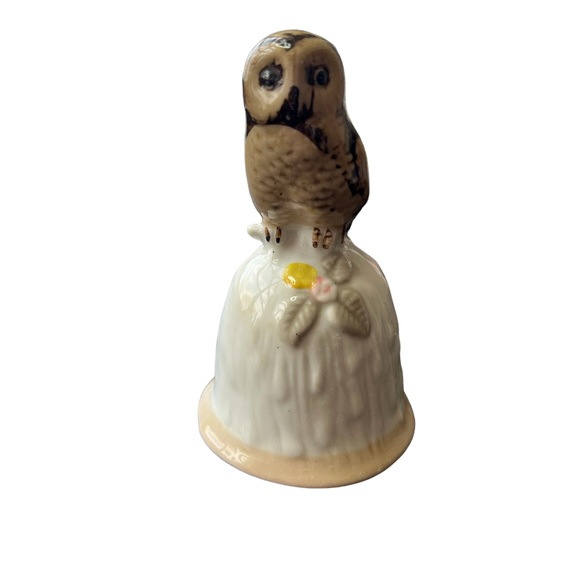 unbranded | Accents | Vintage Owl Bell Ca 97s1980s Textured White ...